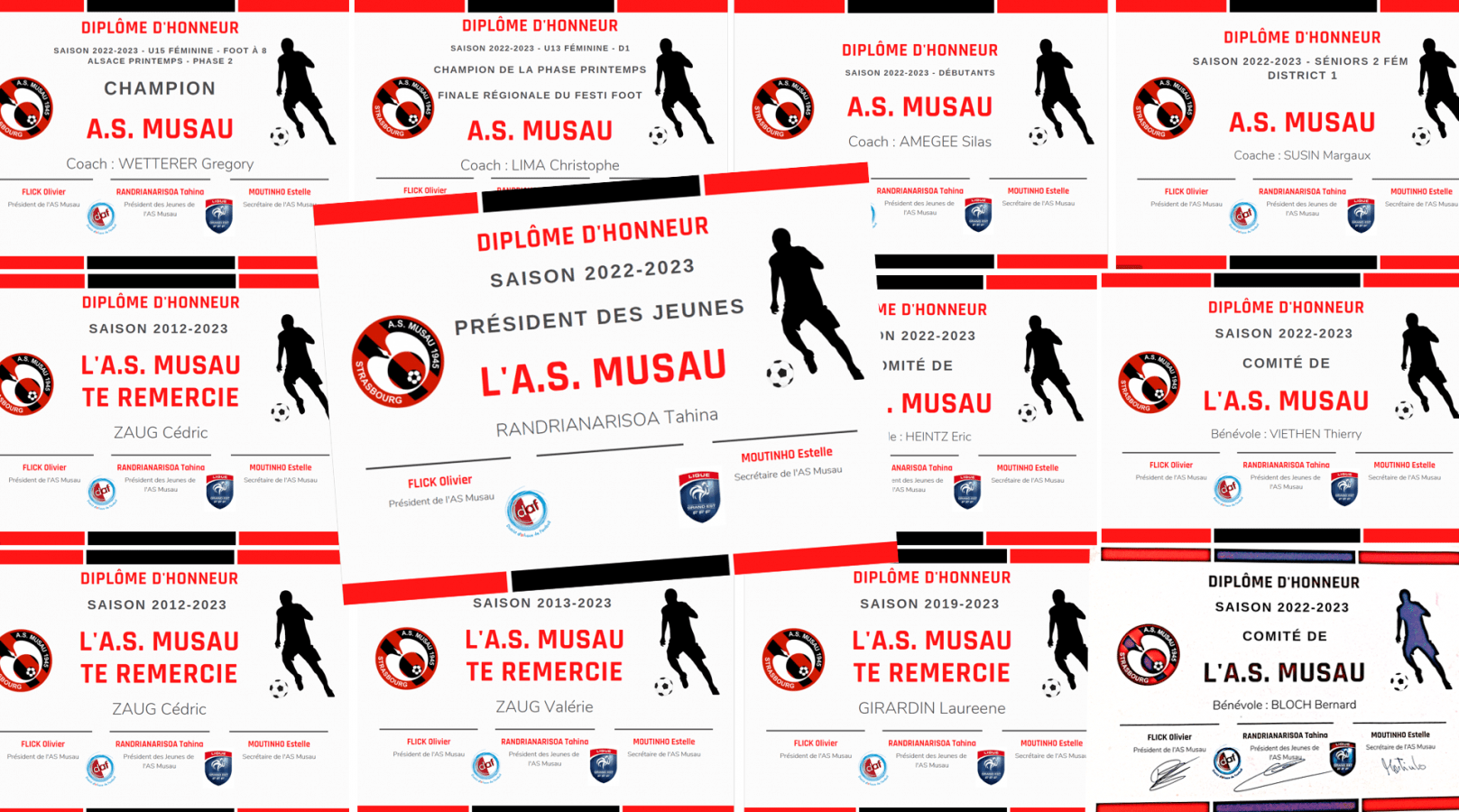 40 bénévoles de l'AS Musau récompensés pour leur engagement 2022-2023